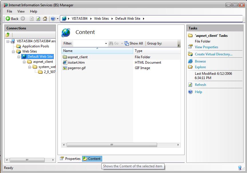 How to install IIS7 on Windows Vista Beta 2